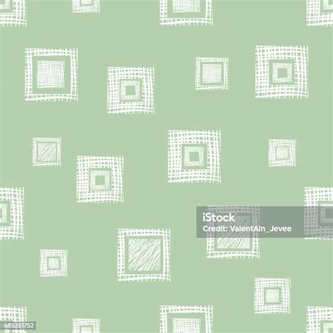 마름모 정사각형 기하학적 패턴 원활한 벡터 손으로 그려진 사각형 끝 없는 배경 질감 기하학적 수치 포장 웹 배경 위한 파스텔 그래픽 일러스트 템플릿 검은색에 대한 스톡 벡터