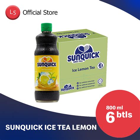 Sunquick Ice Tea Lemon 800ml Box Of 6 Bottles Level Five