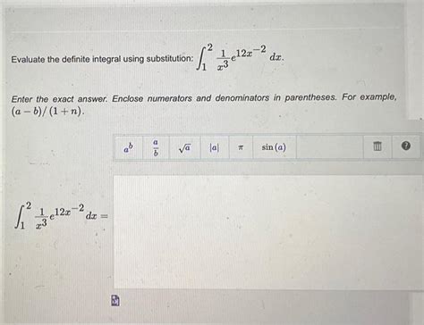 Solved Evaluate The Definite Integral Using Substitution Chegg