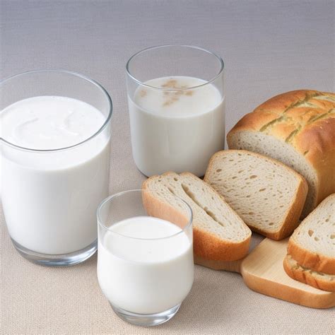 Premium Ai Image Milk And Bread