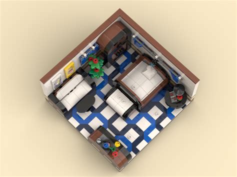Lego Moc Curvy Modern Bedroom By Ulix Rebrickable Build With Lego