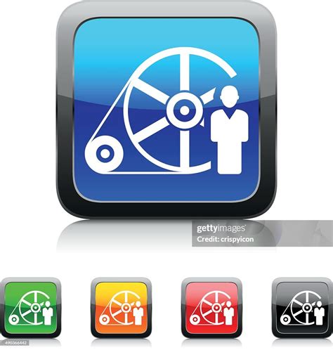 Flywheel Icon On Color Buttons Styleseries High Res Vector Graphic