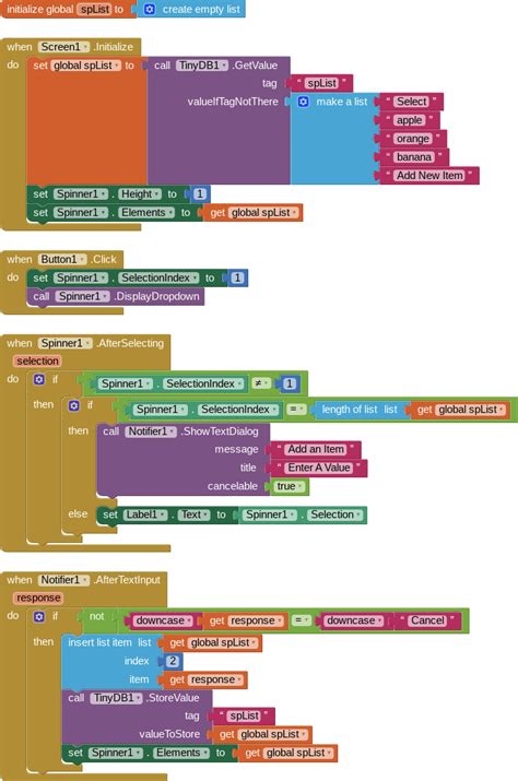 Spinner Elements Help Mit App Inventor Help Mit App Inventor Community