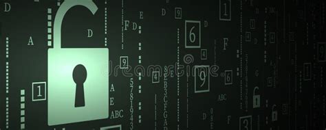 Internet Digital Security Technology Concept For Business Background Lock On Circuit Board