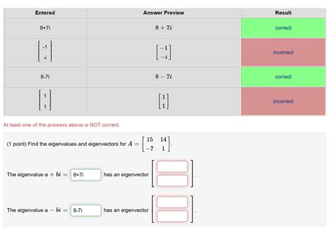 solved how do you calculate them eigen vectors 1 ﻿point