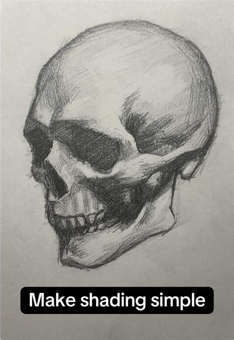 How To Shade A Skull Simplified Drawing Techniques Tiktok