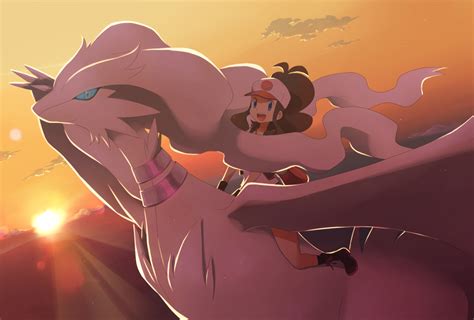 Lukias Hilda Pokemon Reshiram Nintendo Pokemon Pokemon Bw Commentary Request 1girl