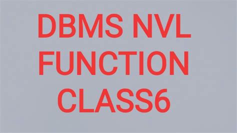Oracle Nvl Function With Syntax And Example Dbmssql In Telugu