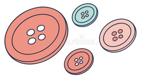 Assorted Sewing Buttons Set Craft Hobby Vector Art Vector Design