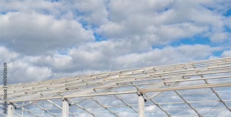 Installation Of Metal Structure At Cloudy Sky Metal Construction