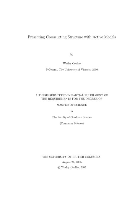 Pdf Presenting Crosscutting Structure With Active Models