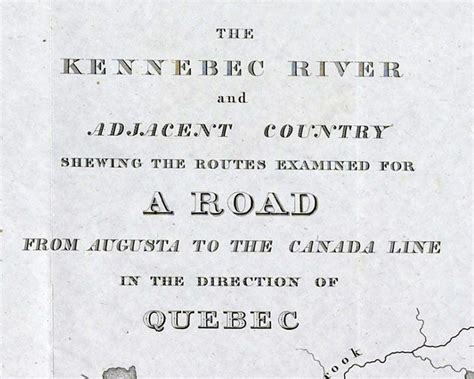1834 Map Of The Kennebec River And Adjacent Country Etsy