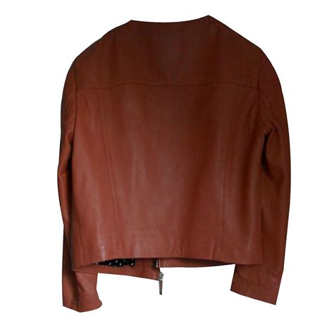Massimo Dutti Jacket Orange Leather Ref28899 Joli Closet