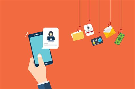 해커 휴대 전화에 악성 코드 알림 해커 경고와 스마트 폰 휴대 전화 사기 오류 메시지에 스팸 데이터 사기 바이러스 플랫 벡터 그림입니다 휴대전화에 대한 스톡 벡터 아트 및