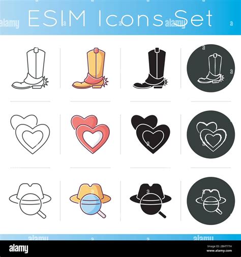 Traditional Movie Types Icons Set Linear Black And RGB Color Styles Popular And Common Film