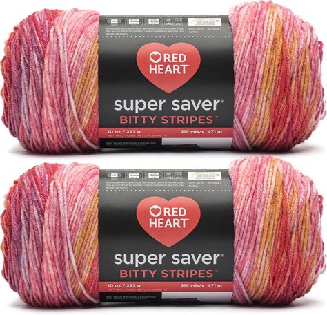 Red Heart Super Saver Jumbo Sweet Treat Ombre Yarn 2 Pack