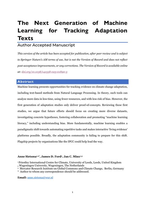Pdf The Next Generation Of Machine Learning For Tracking Adaptation Texts