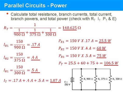 Calculation For Total Resistance In A Parallel Circuit Circuit Diagram