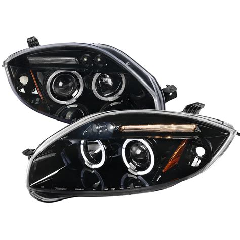 2006 2011 Mitsubishi Eclipse Dual Halo Projector Headlights Jet Black