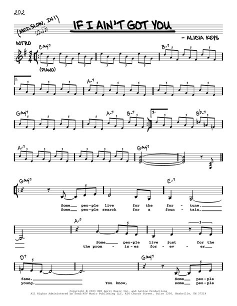 If I Aint Got You Guitar Chords