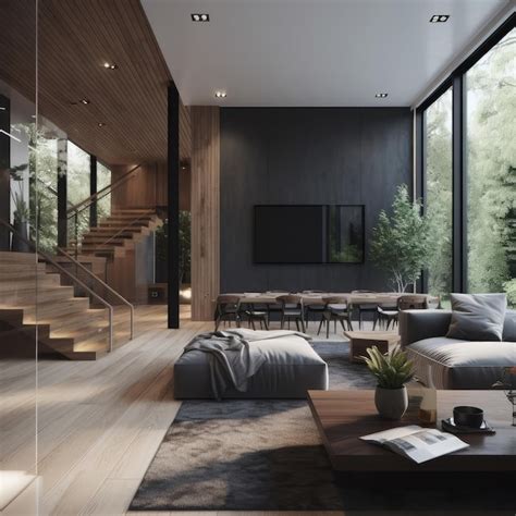 Premium Ai Image Modern Interior 3d Render