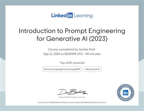 sanika patil 1st on linkedin generativeai artificialintelligence