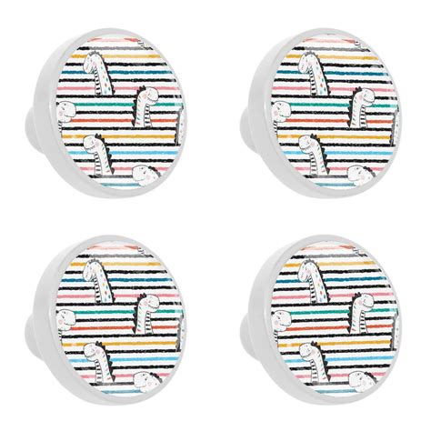 4 Pcs Dinosaur Knobs For Kitchen Cabinet Cupboard Dresser Bookcase Drawer Pulls Handles Round