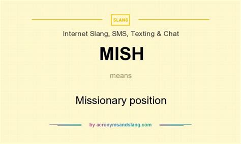Mish Missionary Position In Internet Slang Sms Texting And Chat By
