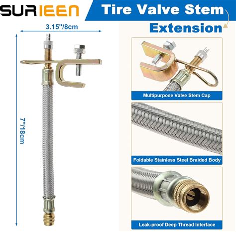 Surieen Metal Valve Stem Extenders 2 Pieces Dual India Ubuy