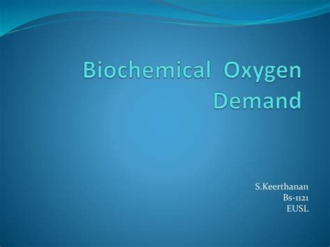 biochemical oxygen demand pptx
