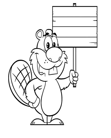 Planse De Colorat Cu Castor Desene De Colorat