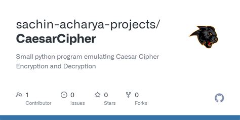 github sachin acharya projects caesarcipher small python program