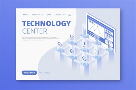 기술 개념 템플릿 방문 페이지 무료 벡터