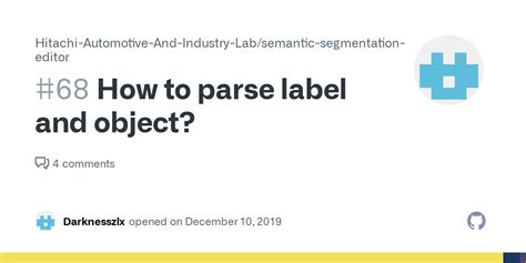 How To Parse Label And Object · Issue 68 · Hitachi Automotive And