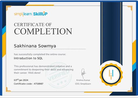 Sql Certified Dataskills Sakhinana Sowmya
