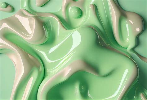 Liquid Pastel Green Wavy Plastic Texture Wrinkle Silicone Sheet Wrinkle