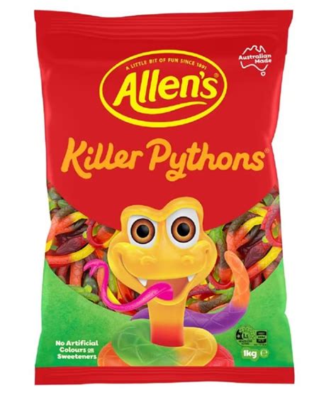 Allens Killer Pythons Allens 1kg Confectionery World