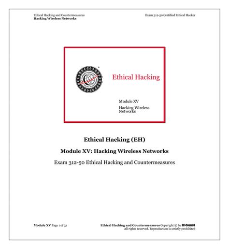 Module Hacking Wireless Networks PDF