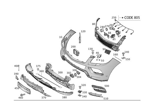 292 885 58 22 Cover Bumper Area For 2012 2019 Mercedes Benz