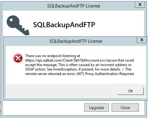 Problem Validating The License Licenses Subscriptions Prices Payments Sql Backup And FTP