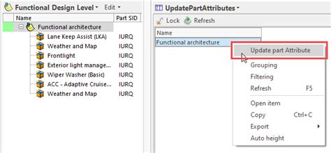 Updating Part Attributes Using A Grid Systemweaver
