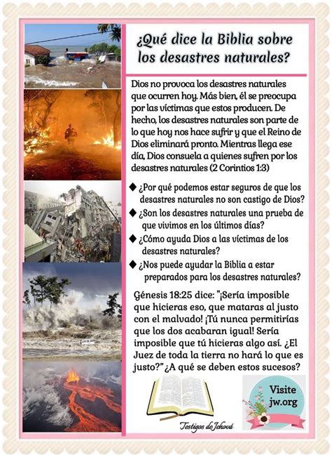 ¿qué Dice La Biblia Sobre Los Desastres Naturales Desastres Naturales Escritura De Cartas