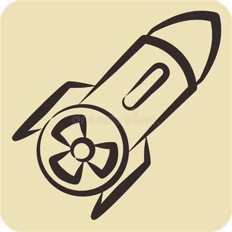 Icon Nuclear Label Related To Nuclear Symbol Hand Drawn Style Simple