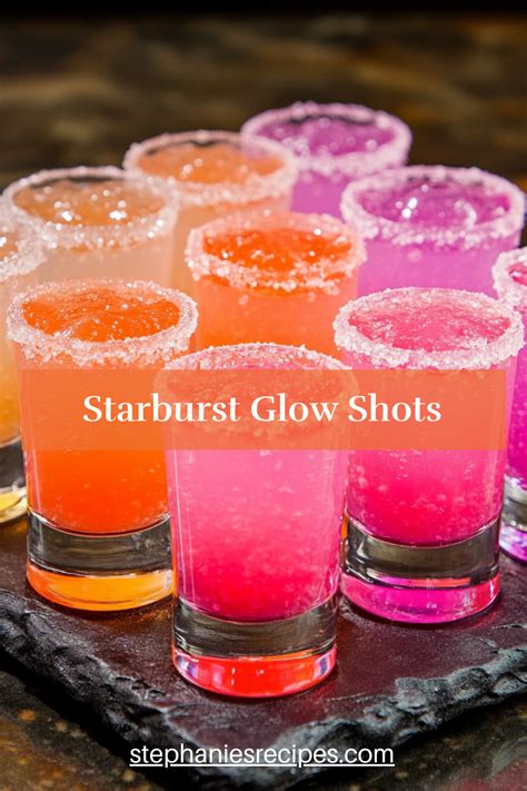Starburst Glow Shots In 2025 Glow Shots Yummy Alcoholic Drinks