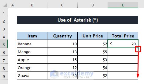 How To Use Multiply Sign In Excel Including Alternatives