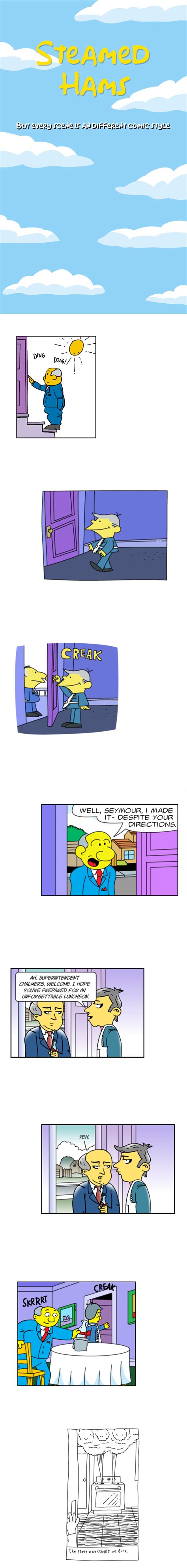 Steamed Hams But Every Scene Is An Different Comic Style Album On Imgur