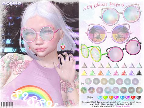 Second Life Marketplace Bubble Kitty Glasses Fatpack Second Life Marketplace Bubble Kitty Glasses Fatpack