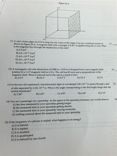 Solved A Cube Whose Edges Are M Long Has One Corner At Chegg