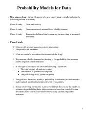 Lecture 3 Binomial Distribution Pdf Probability Models For Data New Cancer Drug The