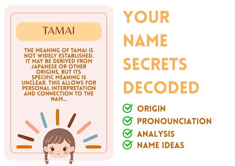 Tamai Girl Name Meaning And Pronunciation
